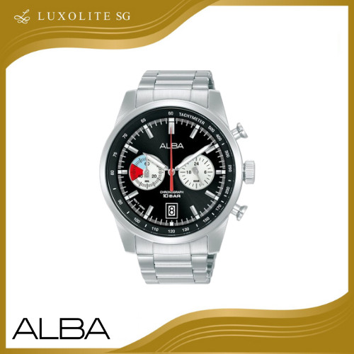 [Luxolite] Alba Signa A4B001X1 Chronograph Men's Watch Panda Black ...