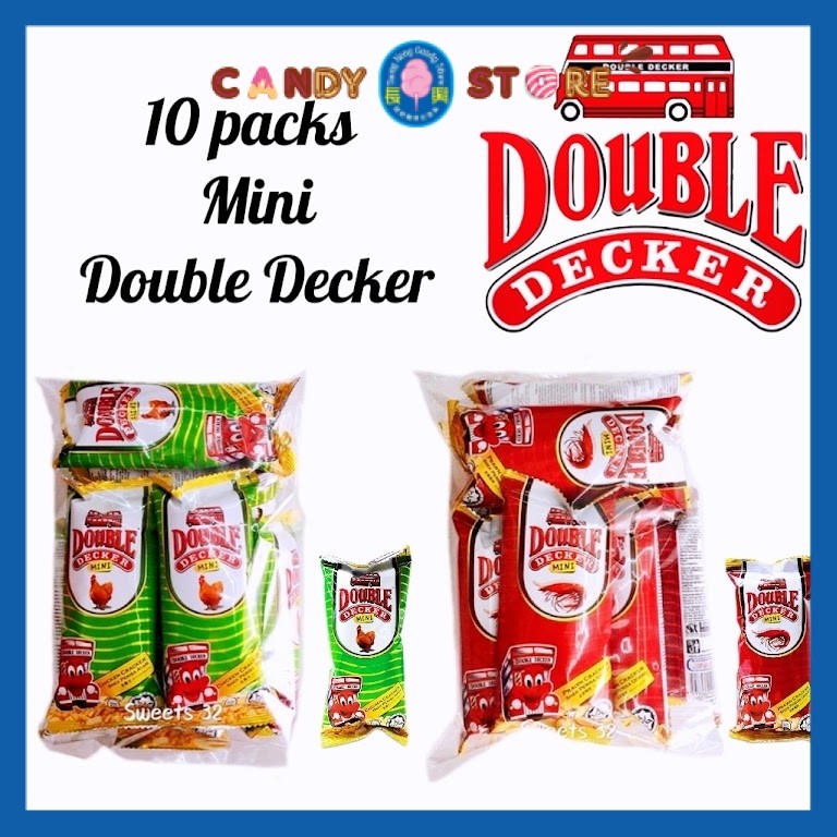 [ 10 pkt ] Mini Double Decker Snack Chicken / Prawn / Cheese | Shopee ...