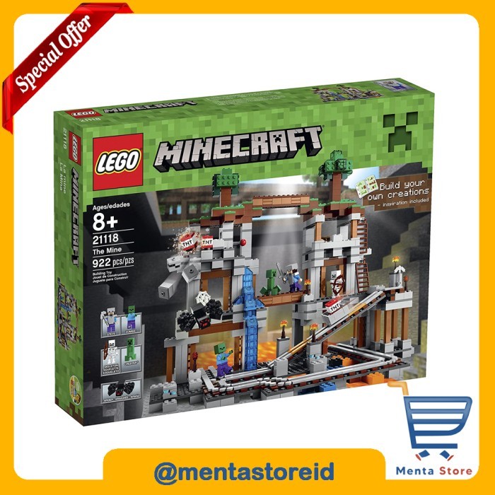 LEGO Minecraft 21118 The Mine Mine Mines Mining | Shopee Singapore