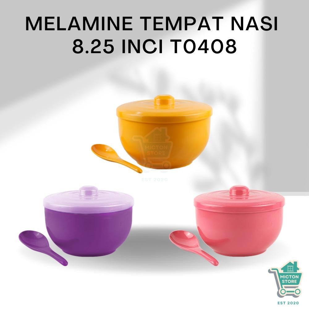 BEZTON Premium Melamine Rice Container with Upright Lid 8,25 Inch T0408 ...