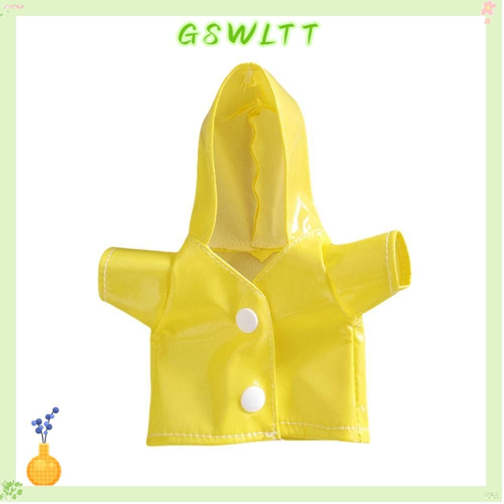 GSWLTT Labubu Raincoat, Yellow Leather Jacket Labubu Baby Clothes, PU ...