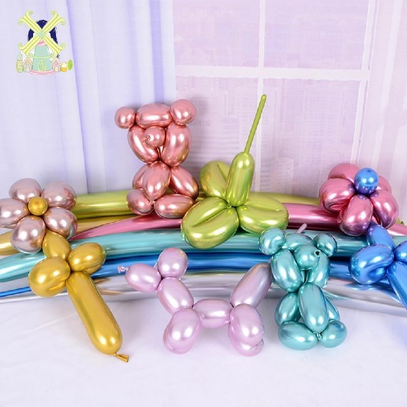 Balloons Magic Cartoon Shaped Long Balloons Braided Balloons Metallic ...