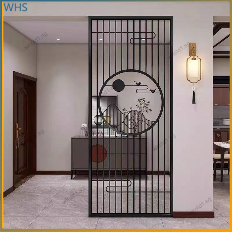 Iron screen partition wall living room dining room card seat modern ...