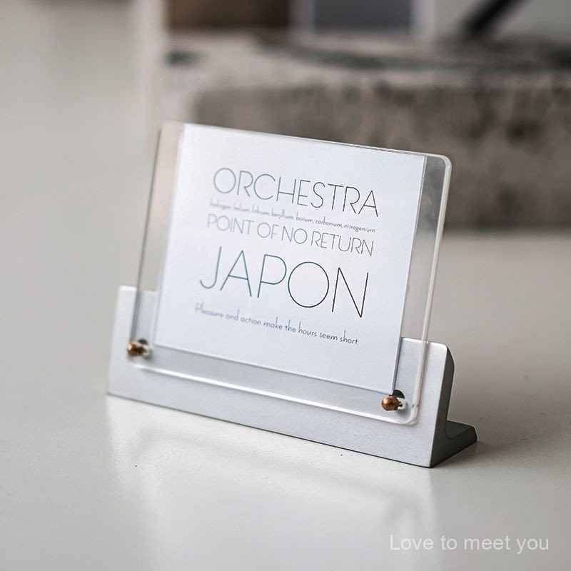 Acrylic Decca Stand Display Card Resin Calendar Standee Table Card Base ...