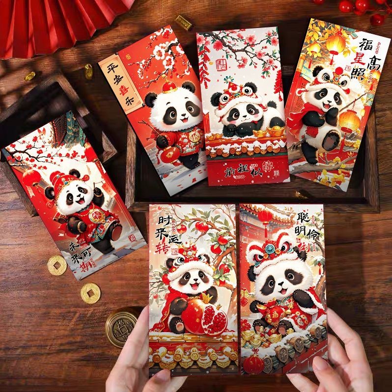 6 pcs snake year red packet/ang bao packet/chinese new year packet ...