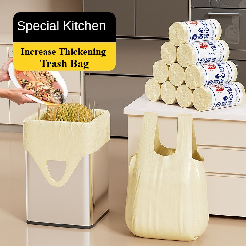 【SG Ready Stock】 Thickened Handheld Kitchen Trash Bags Dustbin Vest ...