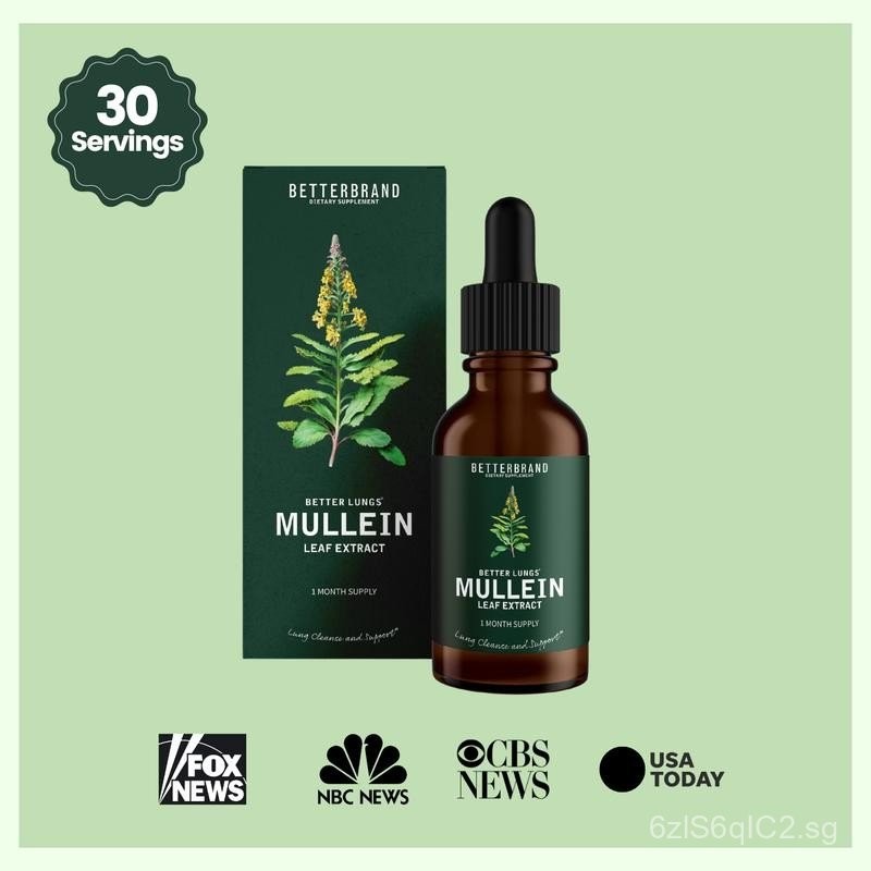 BetterLungs Mullein Leaf & Chlorophyll Extract Drops For Lung Detox ...