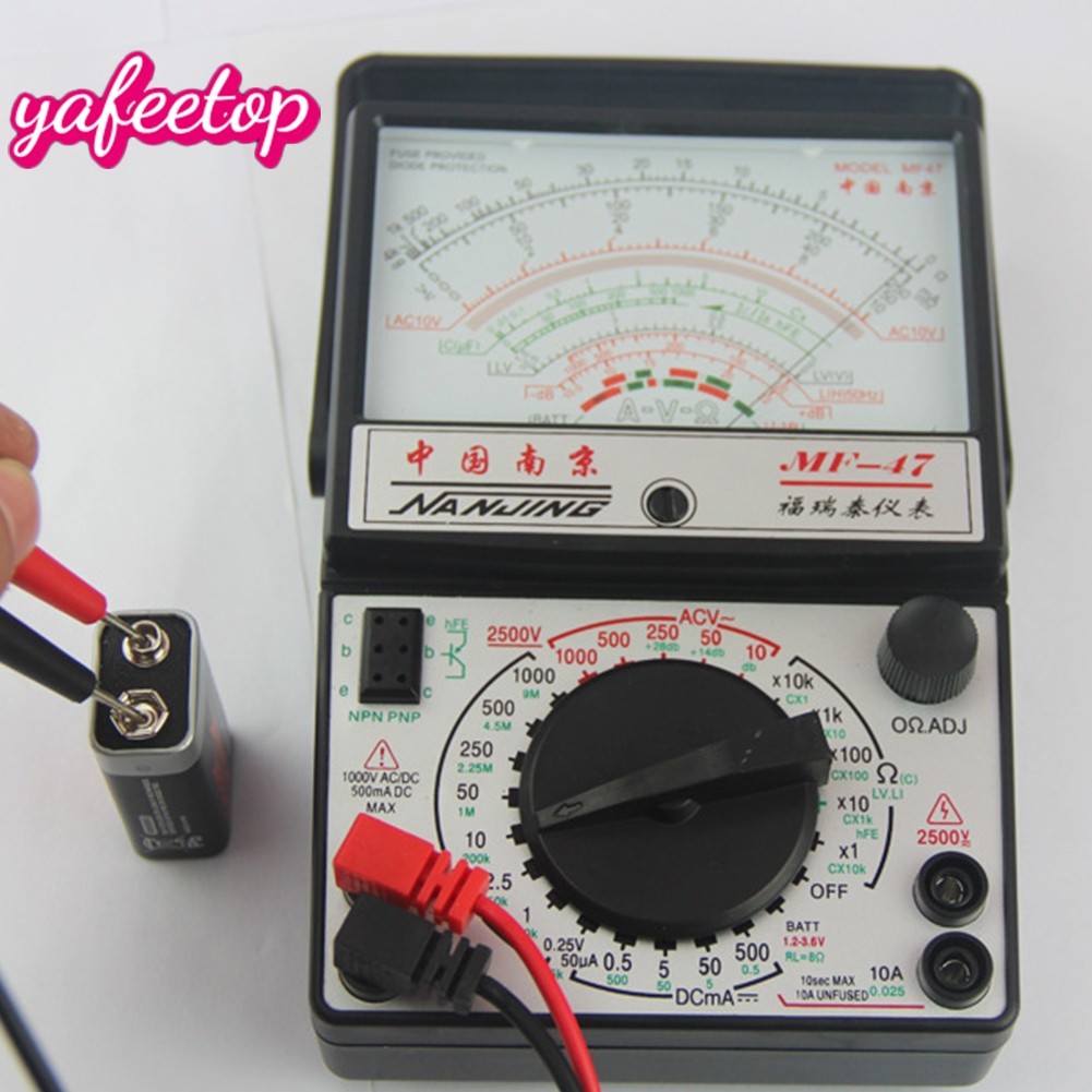 MF-47 Analog Analog Multimeter Voltmeter Ammeter Ohmmeter Battery ...
