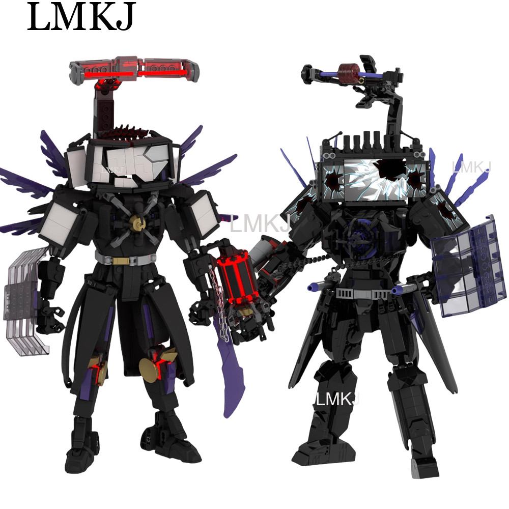 Moc Lego Skibidi Toilet Titan TV man Building Blocks Battle damage ...