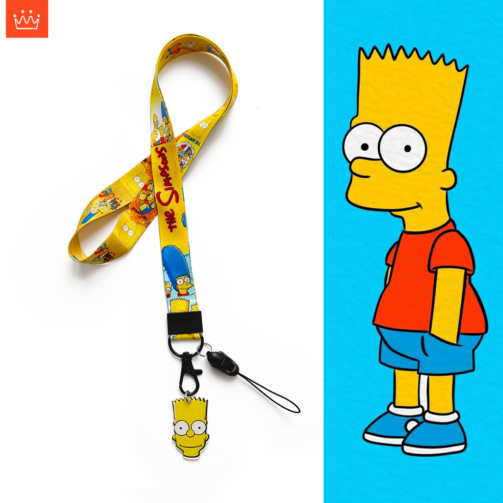 J· The Simpsons Lanyard Cartoon Anti-Loss Student Card Neck Straps ...