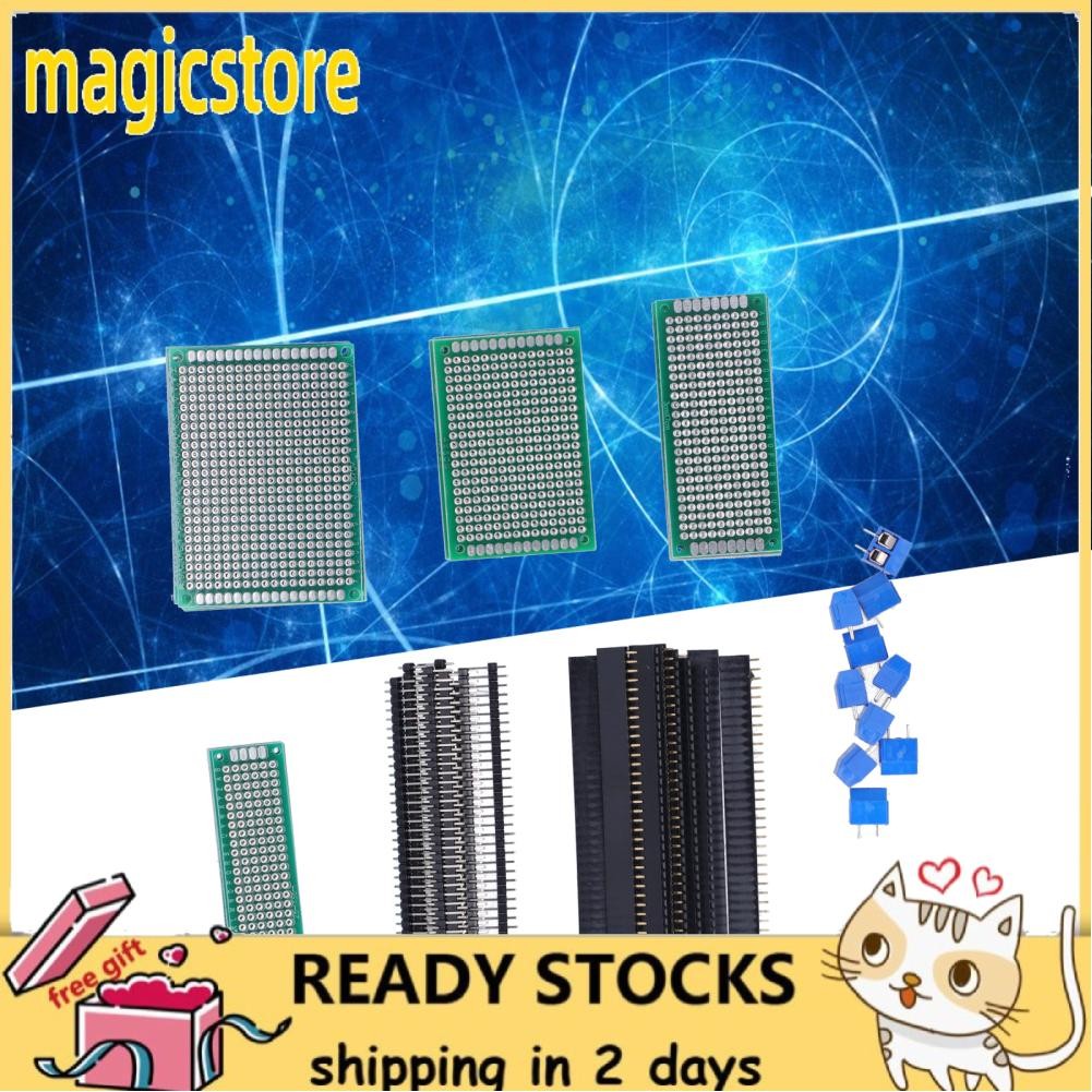 Magicstore PCB Board Kit Dual Sided Circuit Set with Screw Terminal ...