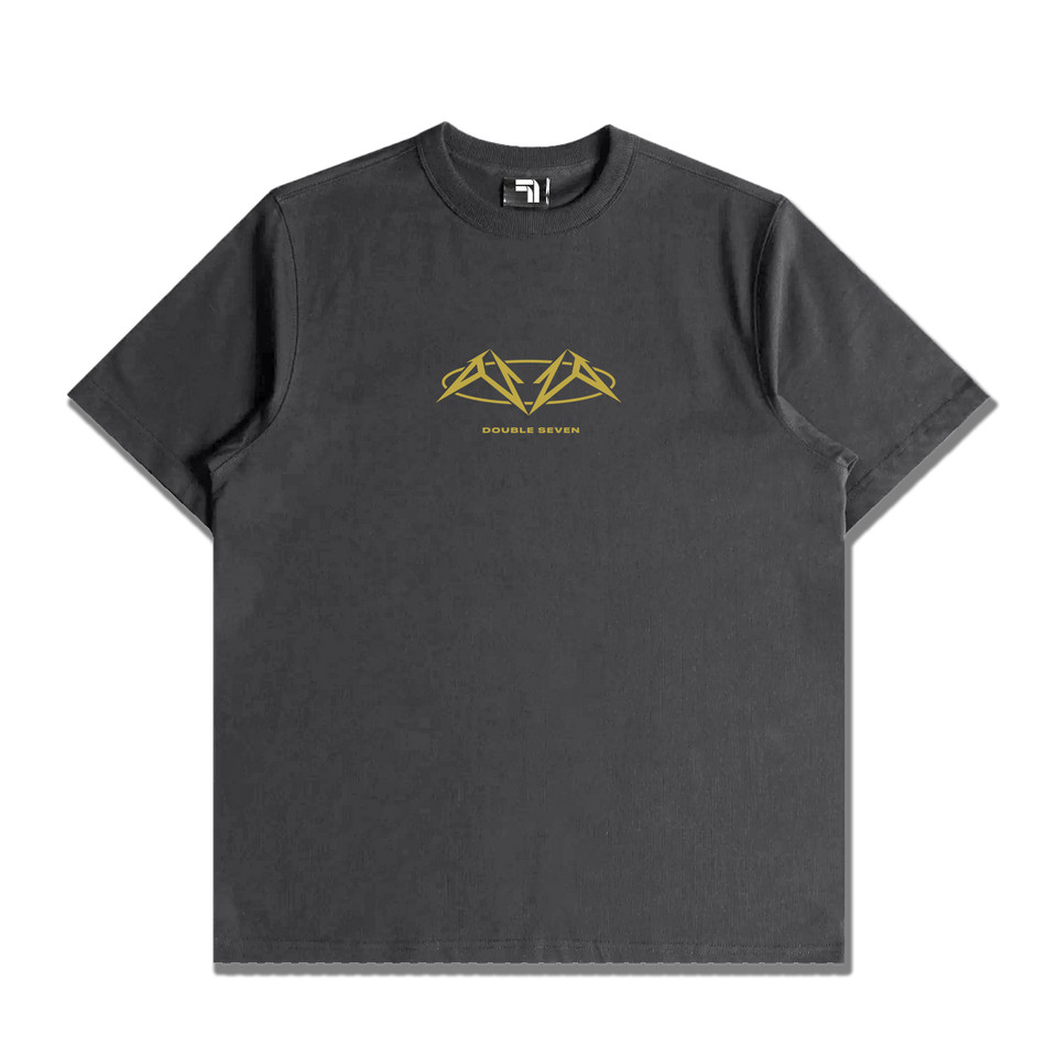 Double 7 "State of Mind" Logo Tee (Charcoal) | Shopee Singapore