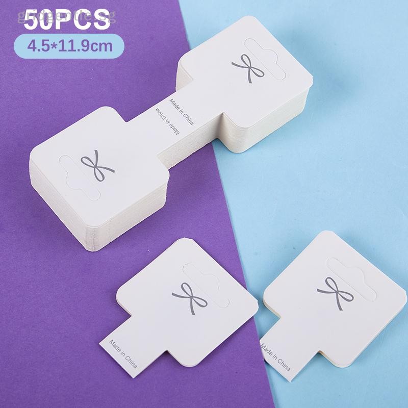 [Gridgentle] 50Pcs White Bow Half Folded Card Hair Accessories ...