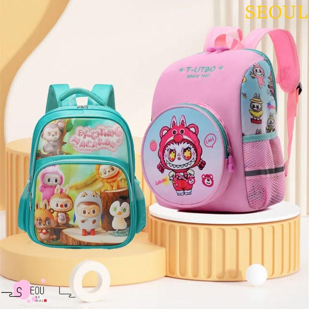 SEOUL Labubu Backpack, Oxford Cloth Noctilucent Large Capacity Shool ...