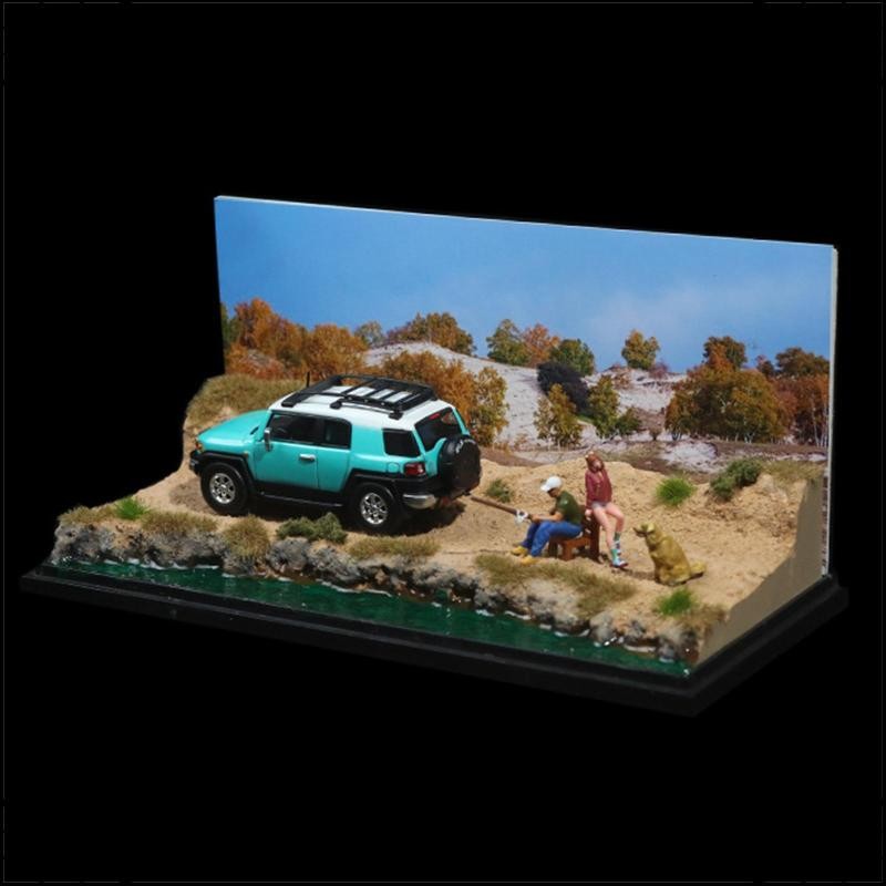 [Hatel] 1/64 Scale Desert Scene Diorama Diecast Model Car Display Photo ...
