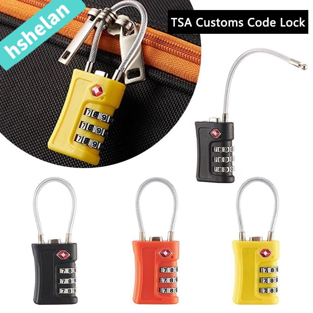 HSHELANXB 3 Digit Combination Lock, Padlock TSA Customs Password Lock ...