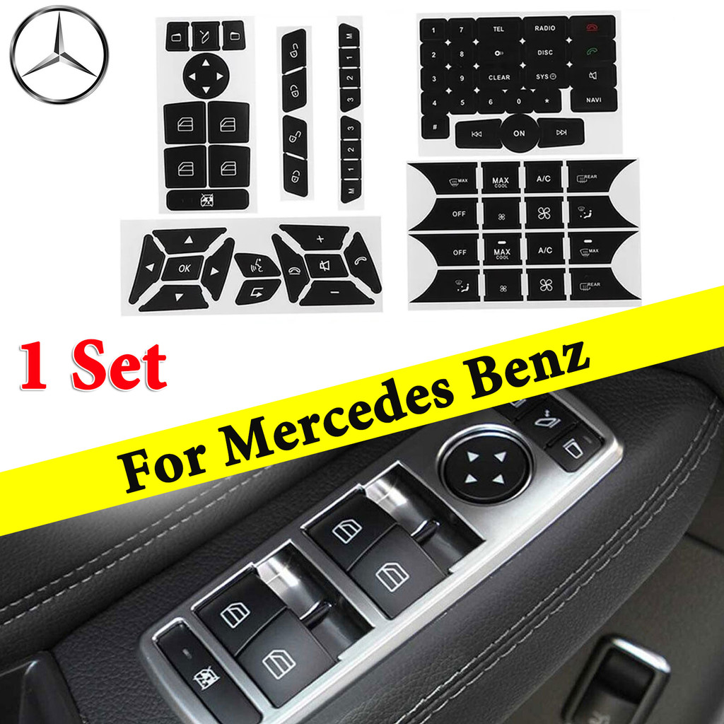 Car Window Switch Button Repair Stickers For Mercedes Benz W204 W212 ...