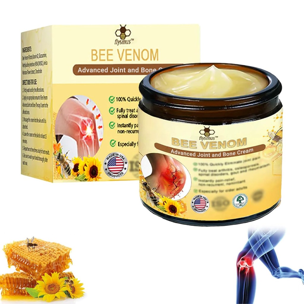 Flysmus Bee Venom Joint and Bone Pain Relief Cream, Advanced Bee Venom ...