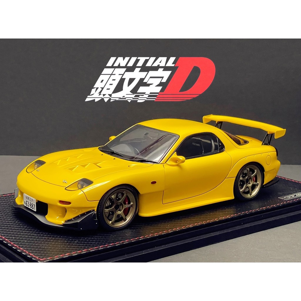 1/18 IG Ignition Initial D Mazda RX7 FD3S Initial D Medium Project D ...