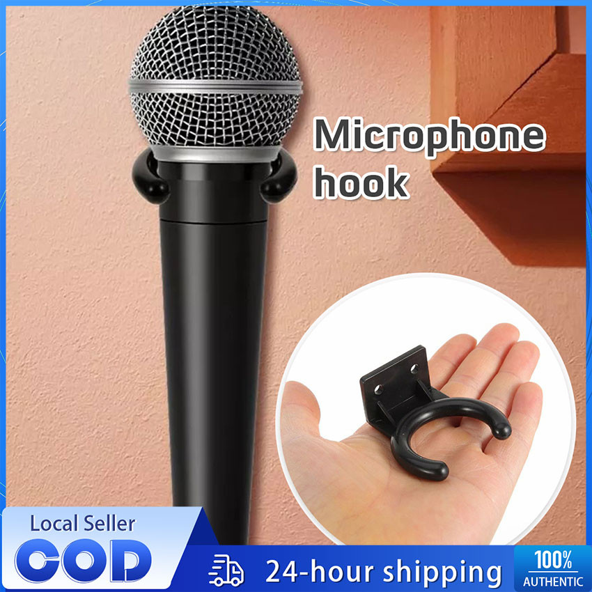 Microphone Hook Holder Plastic Material Microphone Hanger Wall Mount ...