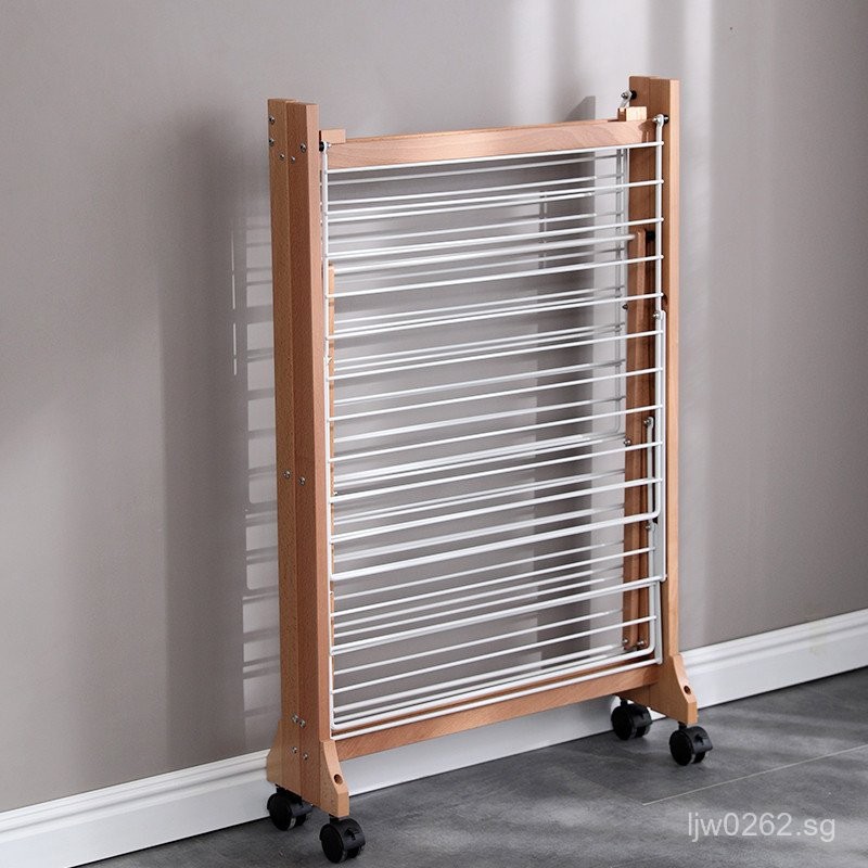 Foldable Clothes Drying Rack Balcony Mobile Floor-standing Indoor ...