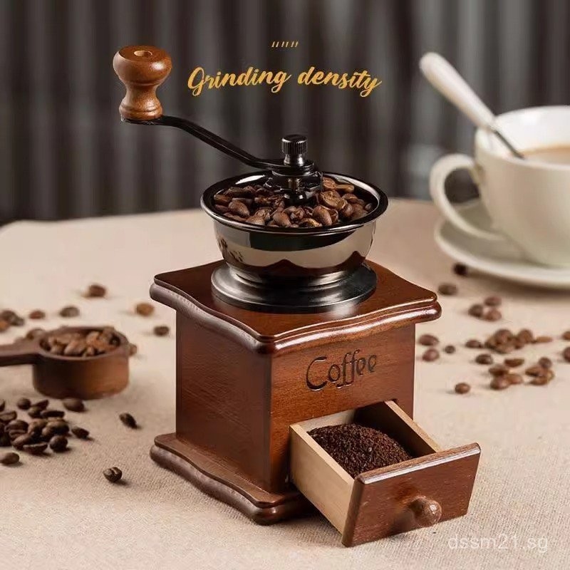 Sg Coffee Bean Grinder Classic Mini Hand Crank European Style Solid ...