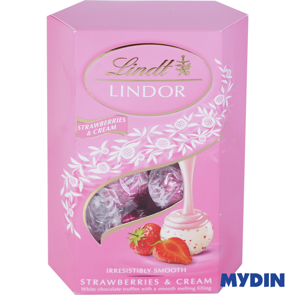 Lindt Lindor Chocolate Cornet Strawberries & Cream (200g) | Shopee ...