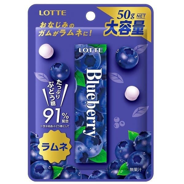 LOTTE Blueberry Ramune 50g FeaturesThe well-known blueberry gum is now ...