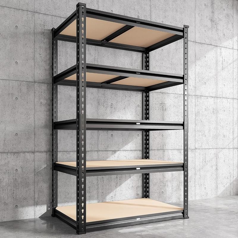Raybee Furniture 72" H Adjustable 5 Tier Metal Storage Shelving,Loading ...