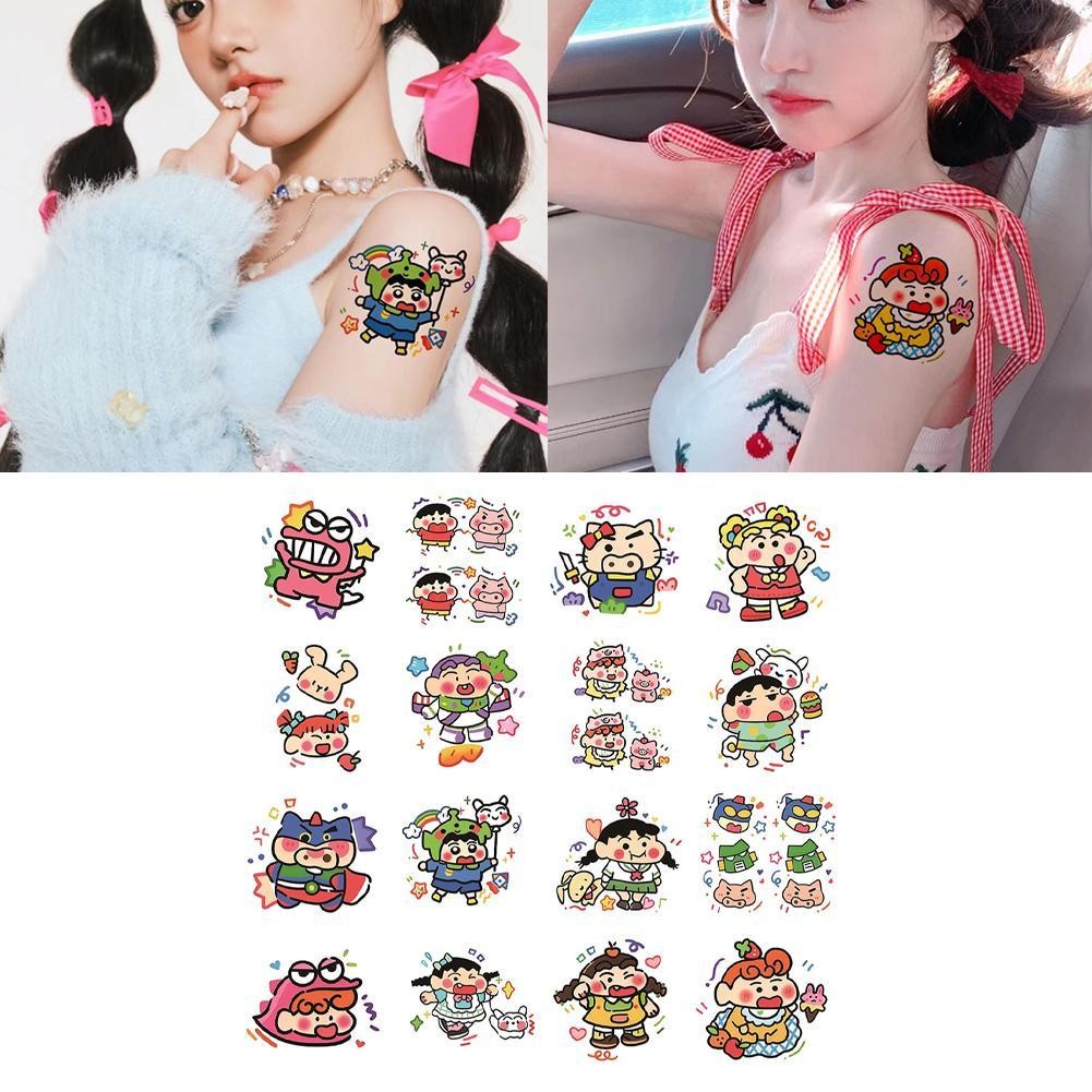 Cartoon Crayon Shin Chan Tattoo Stickers Waterproof Durable Cute ...