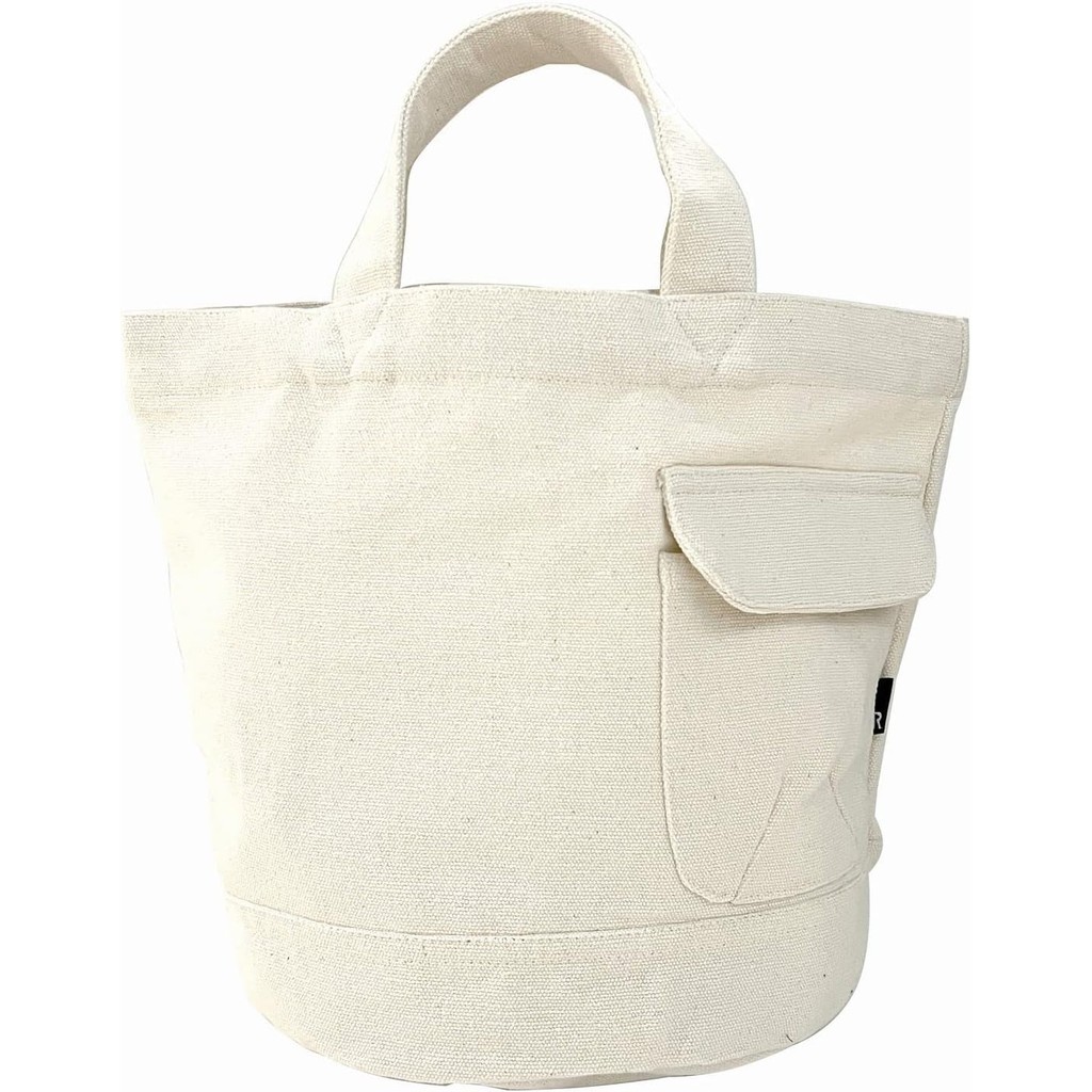 Rootote SN Deli Recycled Cotton Round Bottom Solid Small Tote Bag ...