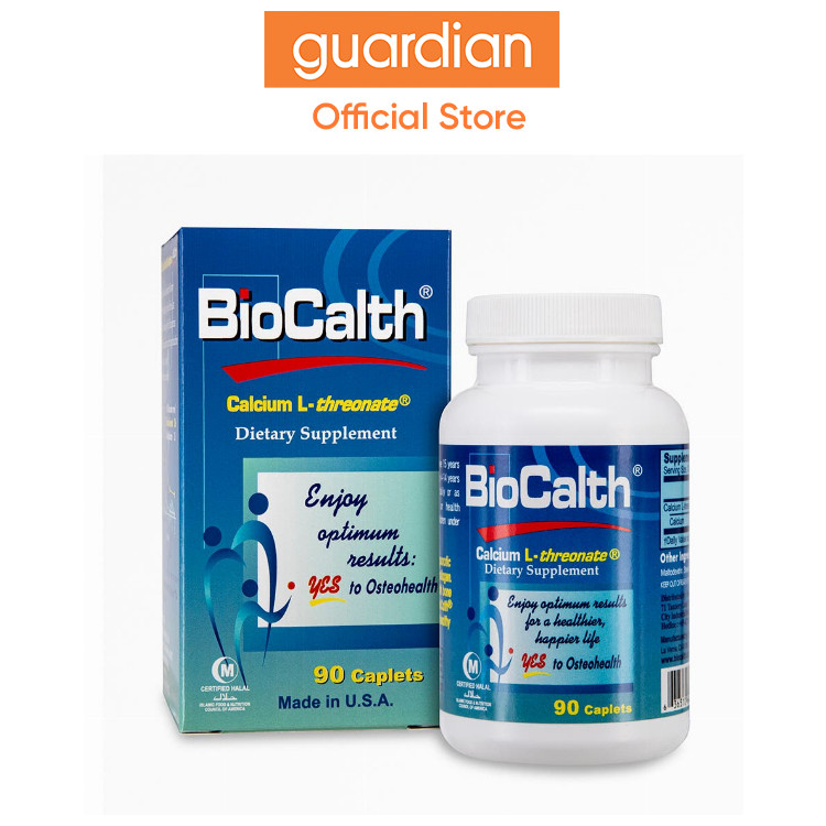 Biocalth Calcium L-Threonate 90 Caplets Bone Health Supplement | Shopee ...