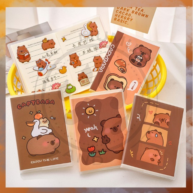 Mini Notebook with Capybara Cartoon Motif Viral/ Mini Cartoon Notebook ...