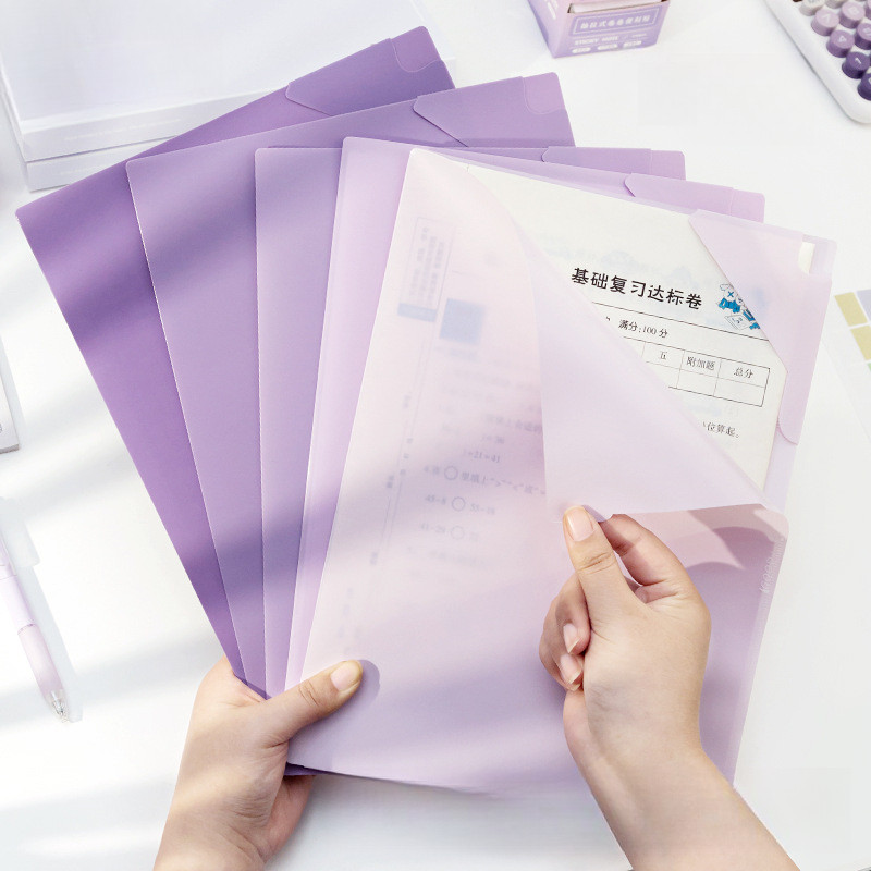 A3/a4 High-Value Gradient Folder Test Paper Storage Bag Transparent ...