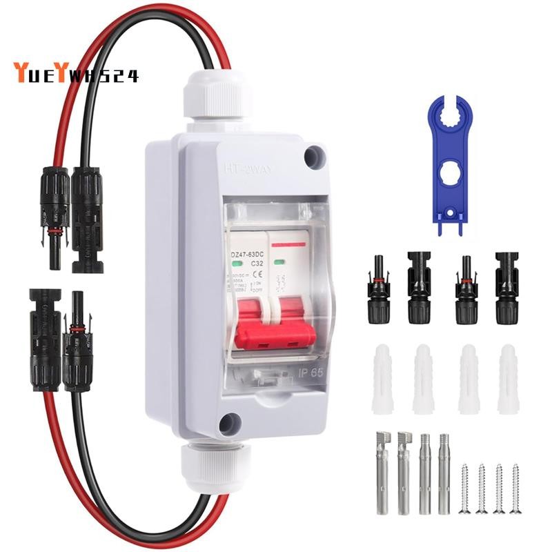 Solar Panel Disconnect Switch DC 500V Solar Circuit Breaker Box 32Amp ...