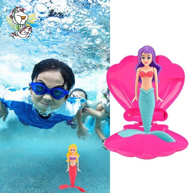 Mermaid Pool Toy Shell Funny Spin Princess Floats Summer Swimming Water ...
