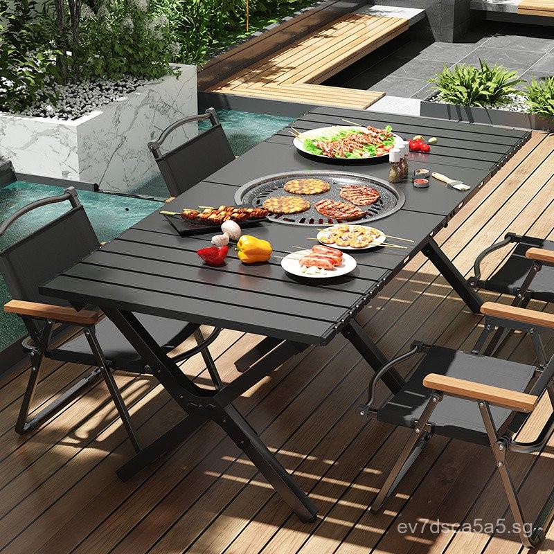Outdoor Table Camping Patio BBQ Picnic Night Market Stall Outdoor BBQ ...