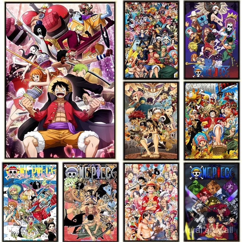 Luffy One Piece Poster Print Paper Art Painting Decoration Home Living ...