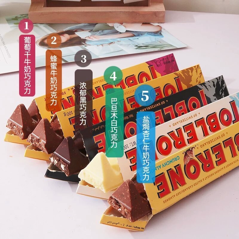 [4482Positive Review]Toblerone Imported Swiss Triangle with over Black ...
