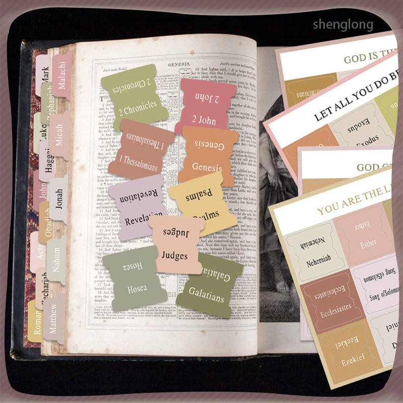 📦 5 Sheets Bible Book Tabs Bible Index Tabs Self-adhesive Bible Tabs ...