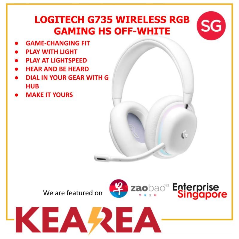 Logitech Aurora G735 Wireless Gaming Headset, LIGHTSYNC RGB Lighting ...