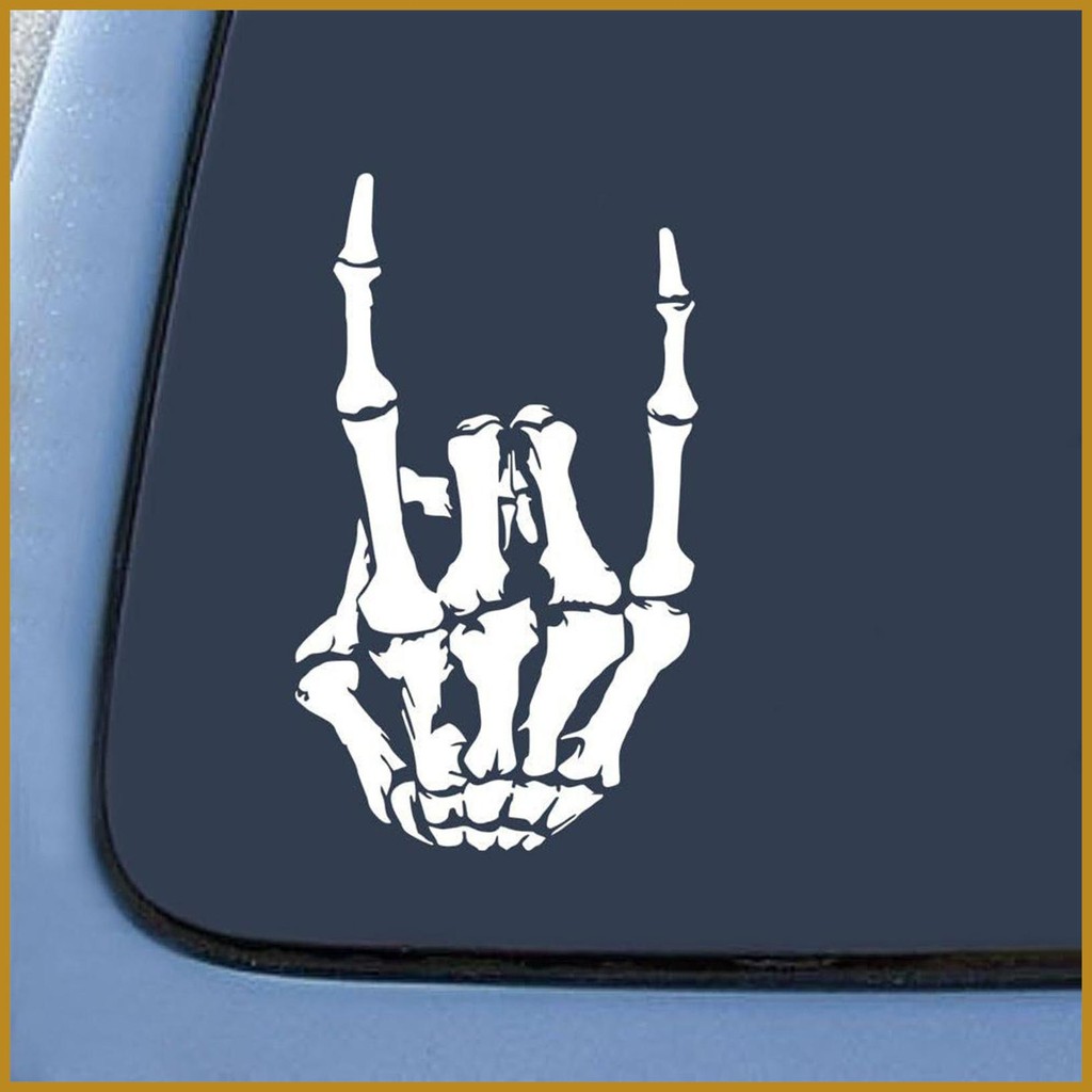 Skull Car Decal Waterproof Skeleton Hand Car Sticker Temperature ...