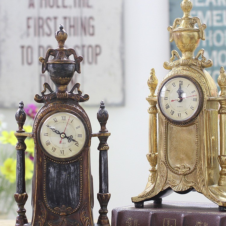 OF9D European Clock Living Room Clock Ornament Large Sitting Clock ...