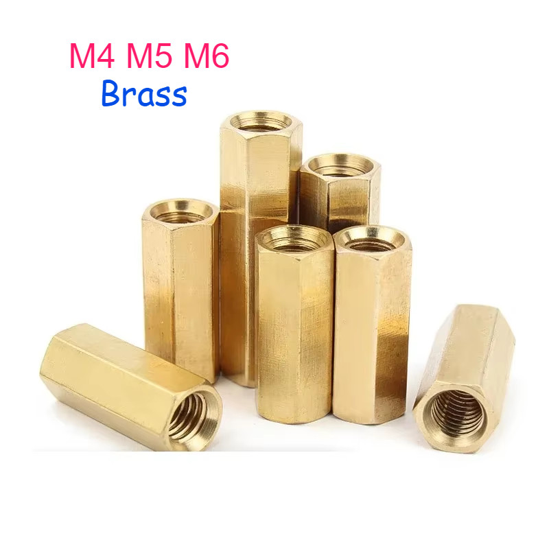 M4 M5 M6 Brass Double Pass Hex Standoff Board Pillar Hexagon Thread PCB ...