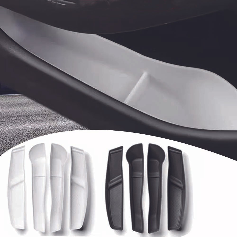 Car Door Side Storage Box Front Rear TPE Door Handle Armrest Tray ...