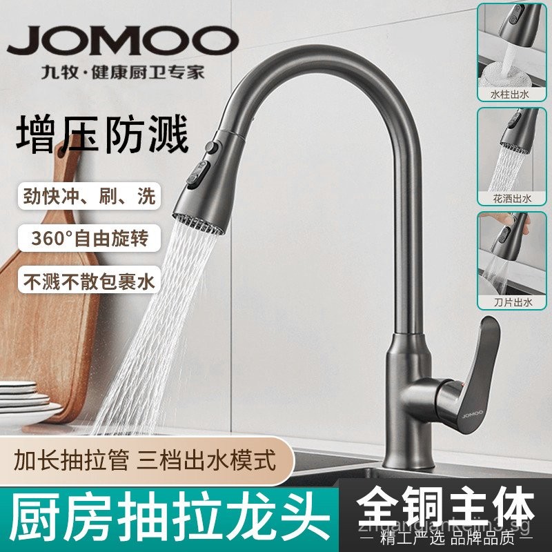 Jomoo Kitchen Hot and Cold Faucet Sink Basin Water Basin Dishwashing ...