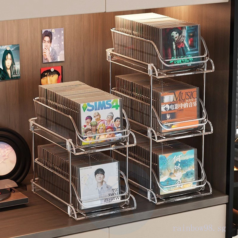 CD Disc Shelf Desktop Drawing CD Disc Tape Gramophone Record Display ...