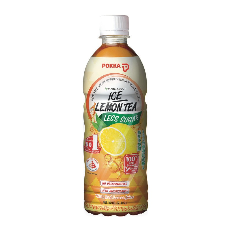 Pokka Lemon Tea Less Sugar 500ml | Shopee Singapore