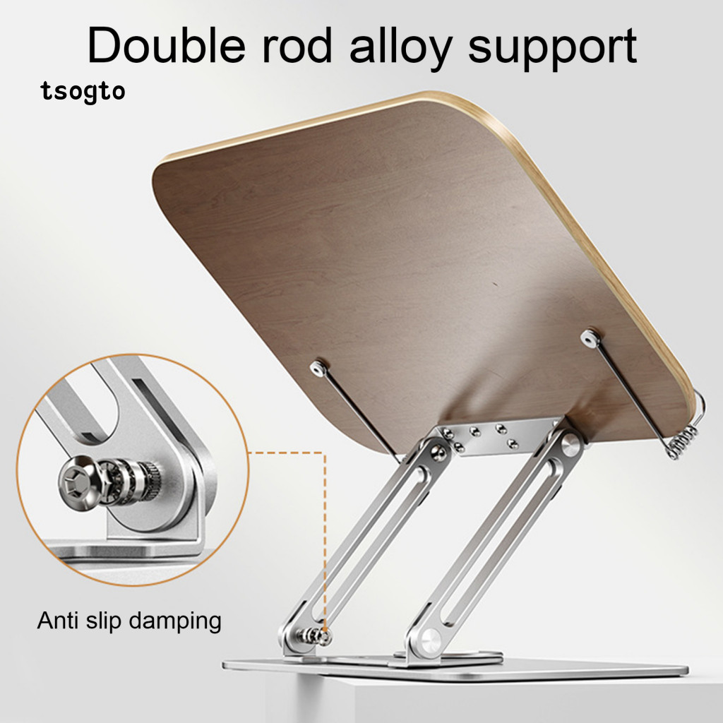 [TS] Cookery Book Stand Rotating Bookshelf Adjustable Rotating Book ...