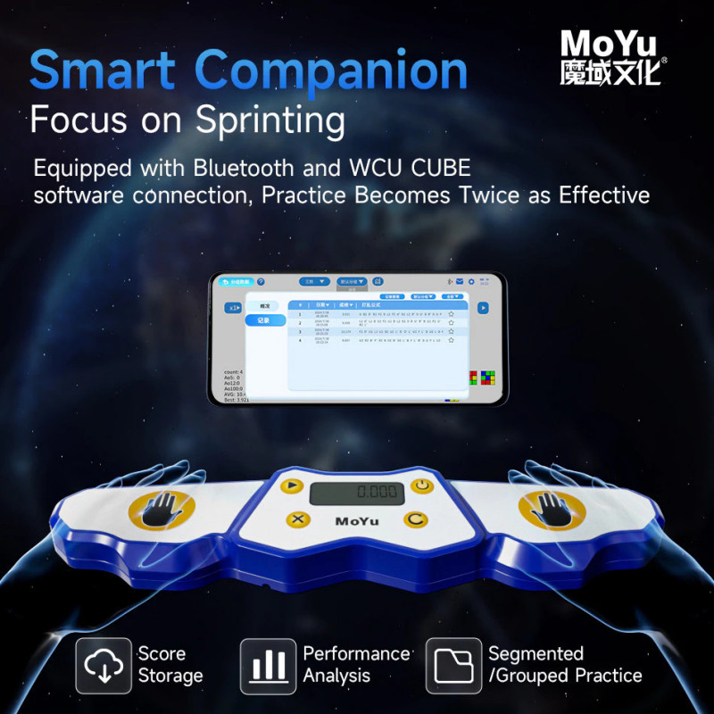 MOYU AI Timer Magic Cube Timer Bluetooth Connect App Anti Mistouch | Shopee Singapore